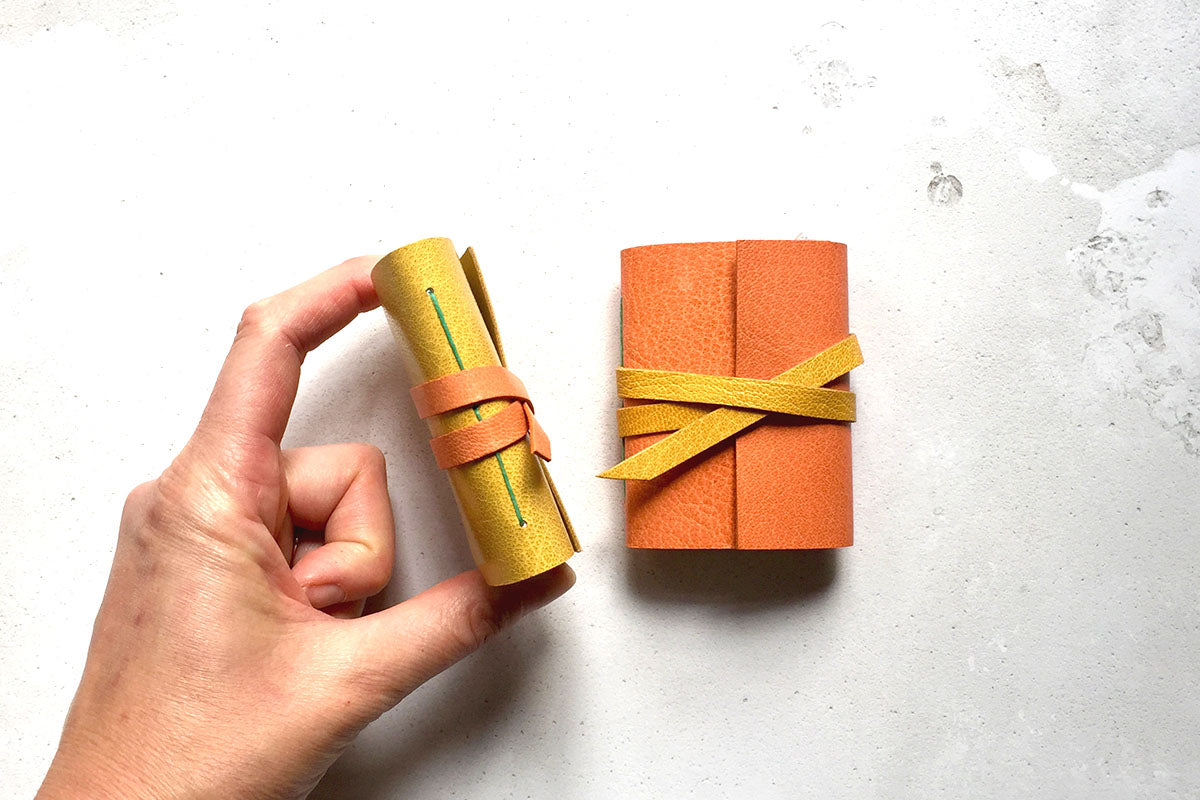 Miniature Journals: leather or vegan cork stationery gifts - BOUND